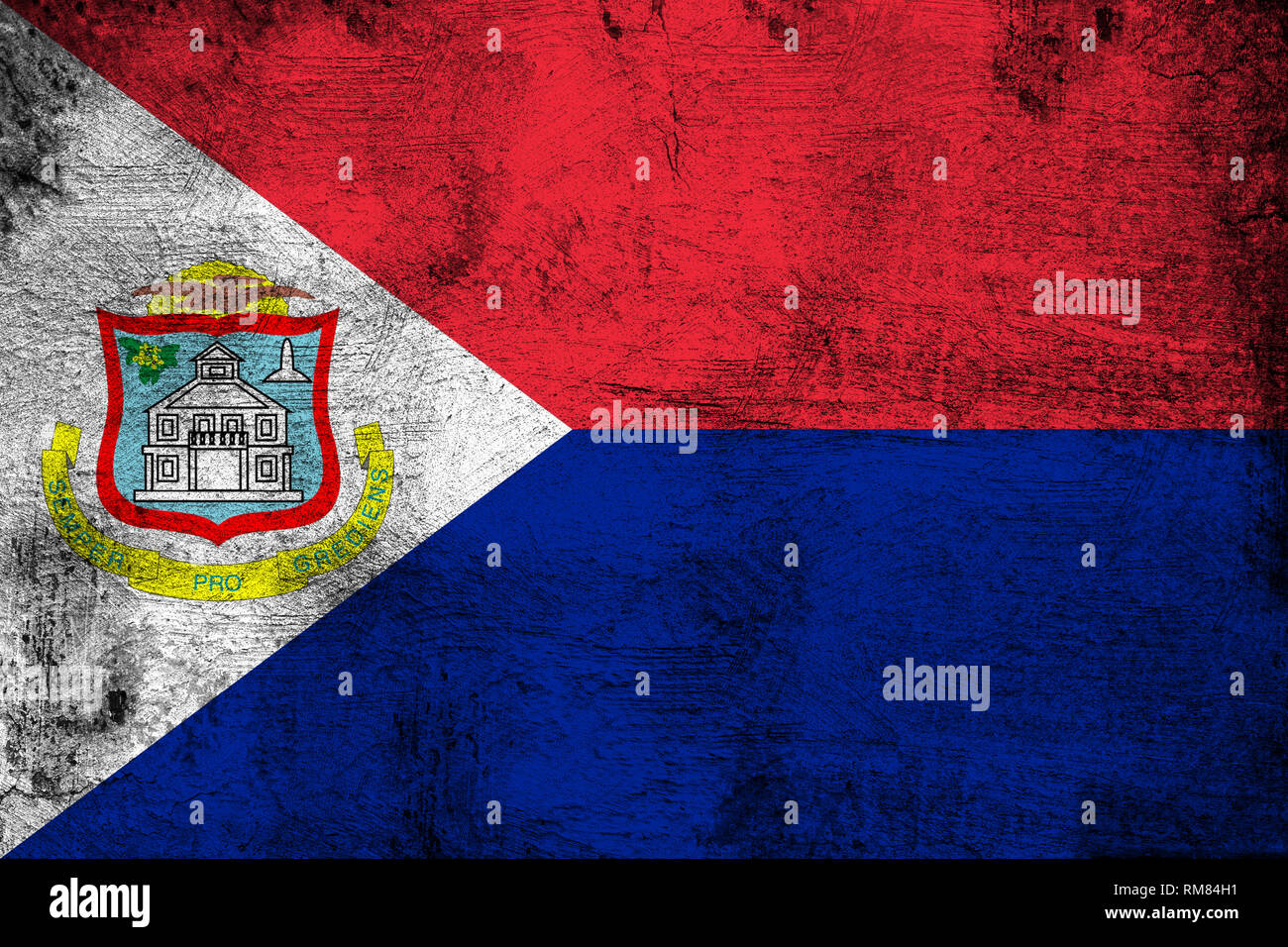 Sint maarten grunge and dirty flag illustration. Perfect for background ...