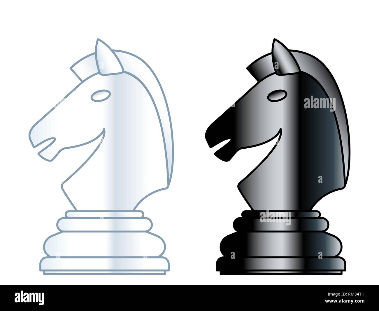Illustration of the abstract chess knight pieces Stock Vector Image ...
