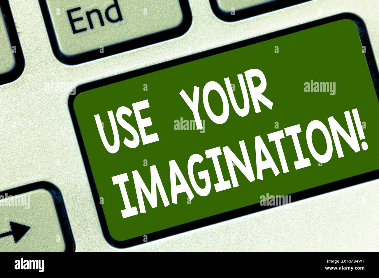 Word writing text Use Your Imagination. Business concept for using ...