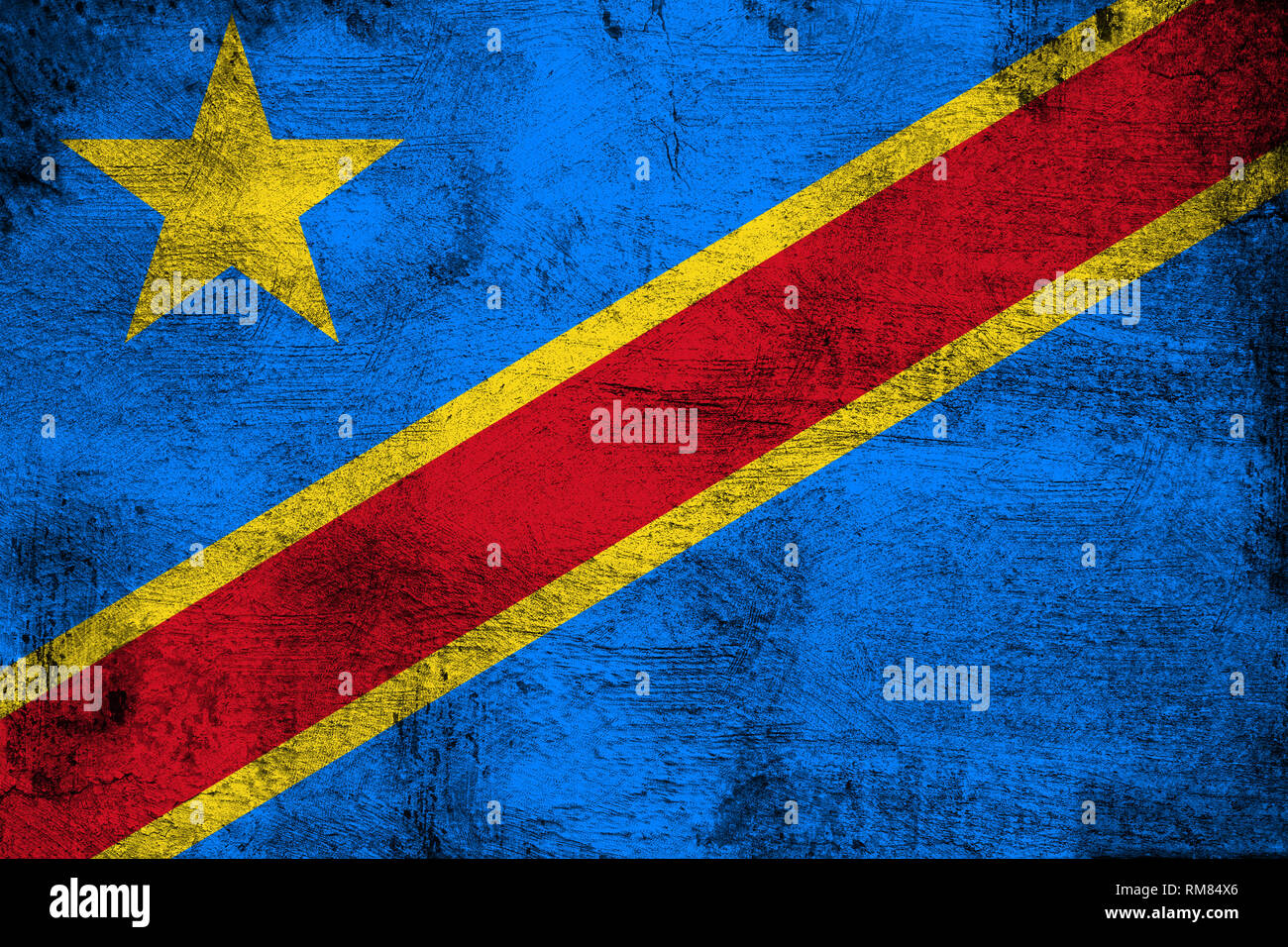 Democratic Republic Of Congo grunge and dirty flag illustration ...