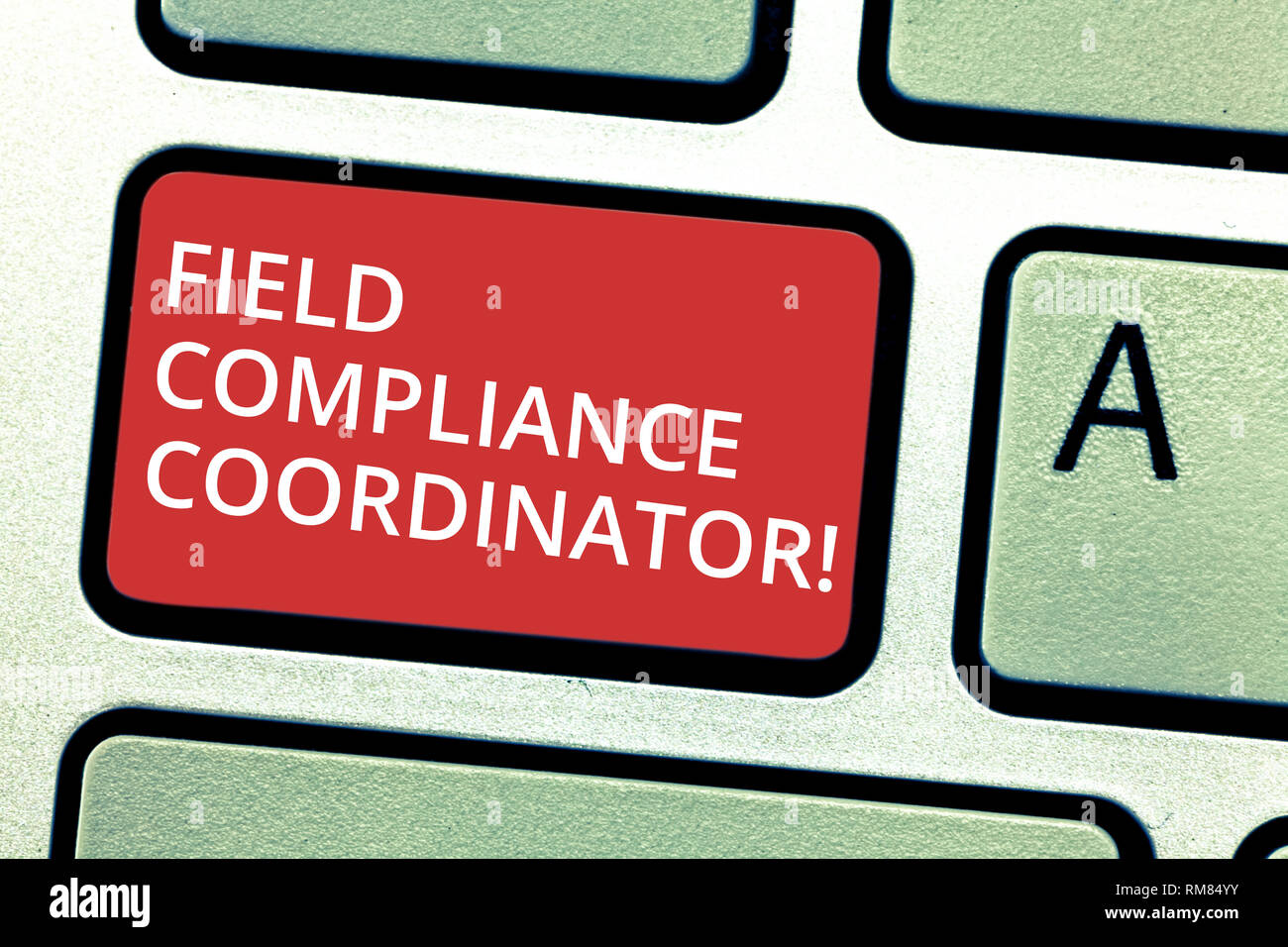 Text sign showing Field Compliance Coordinator. Conceptual photo assist ...