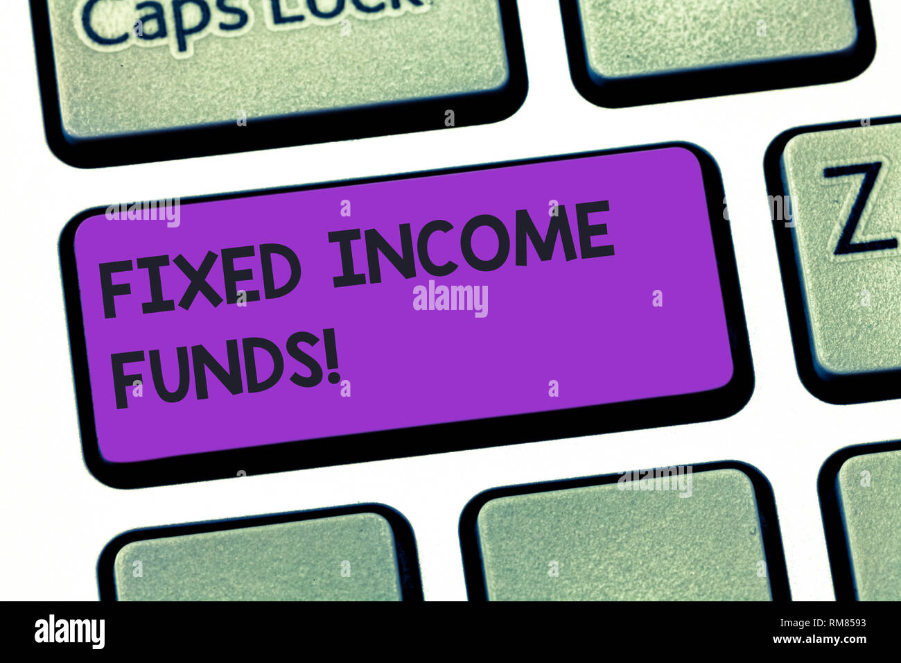 Handwriting text writing Fixed Income Funds. Concept meaning any type ...
