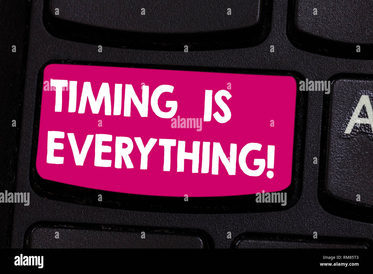 Text sign showing Timing Is Everything. Conceptual photo when the time ...