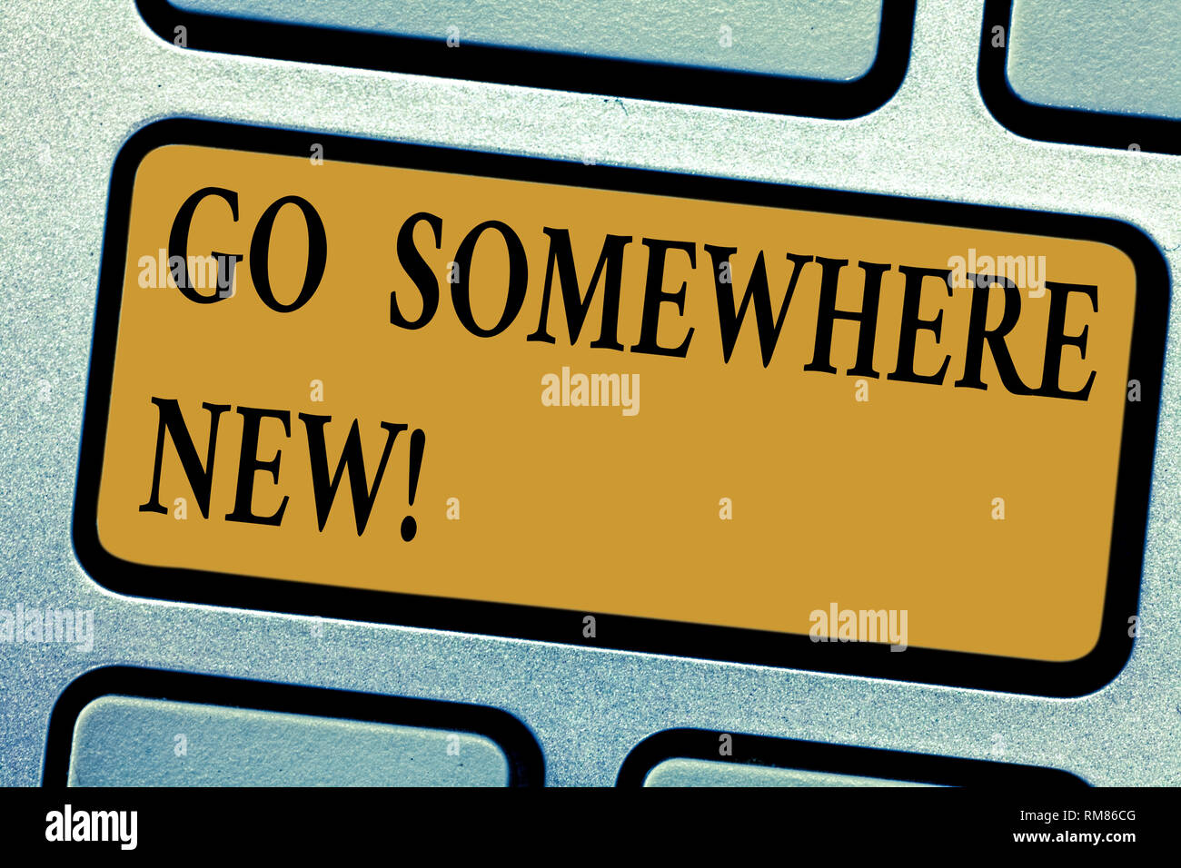 Writing note showing Go Somewhere New. Business photo showcasing ...