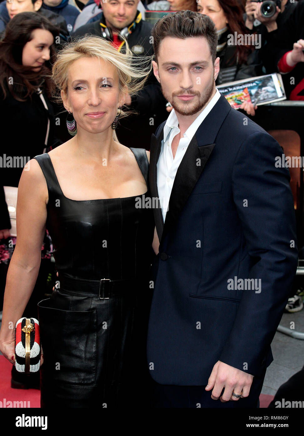 London, UK, 11th May 2014 Aaron Taylor Johnson; Sam Taylor Wood arrive ...