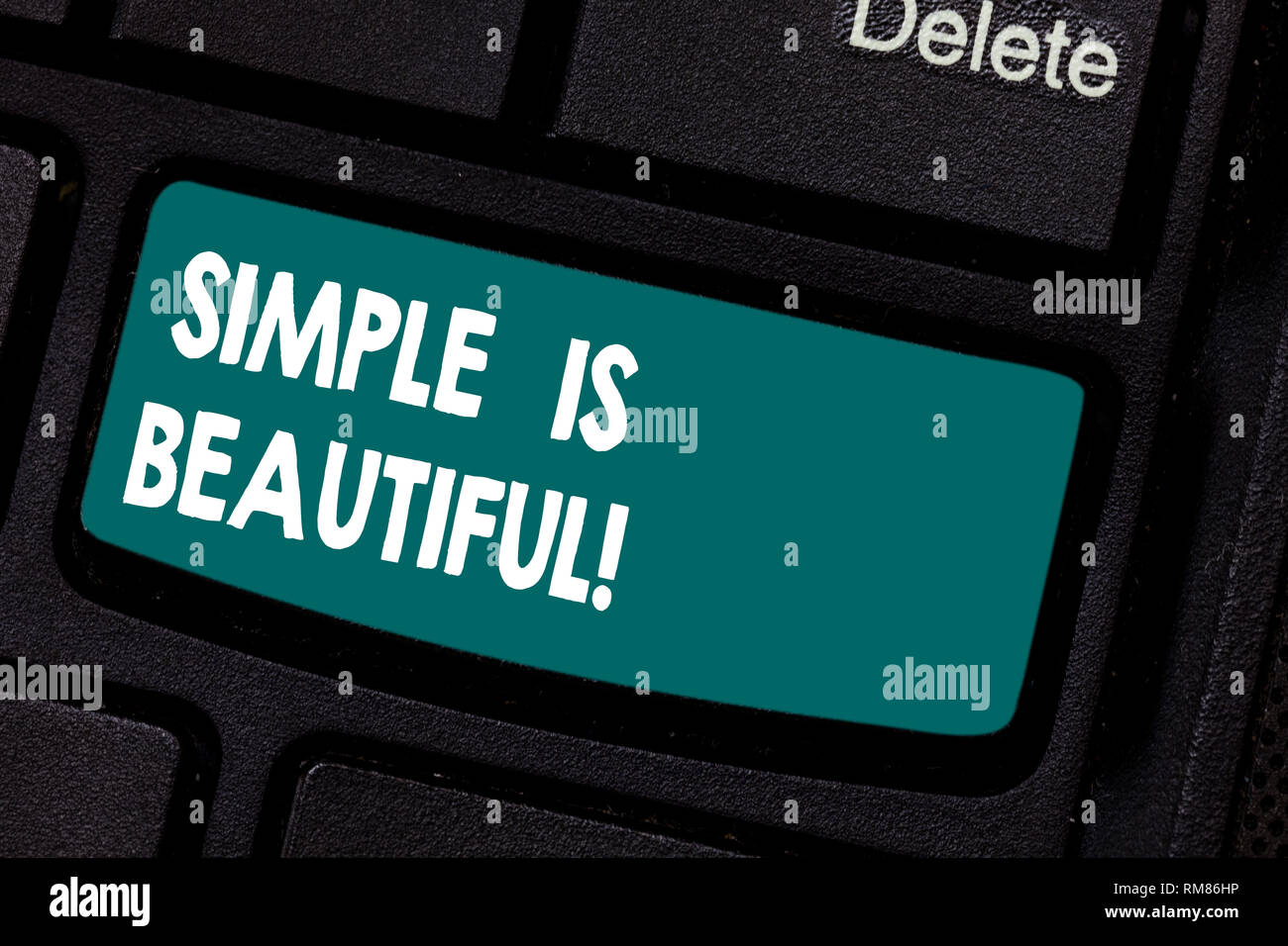 Conceptual hand writing showing Simple Is Beautiful. Business photo ...