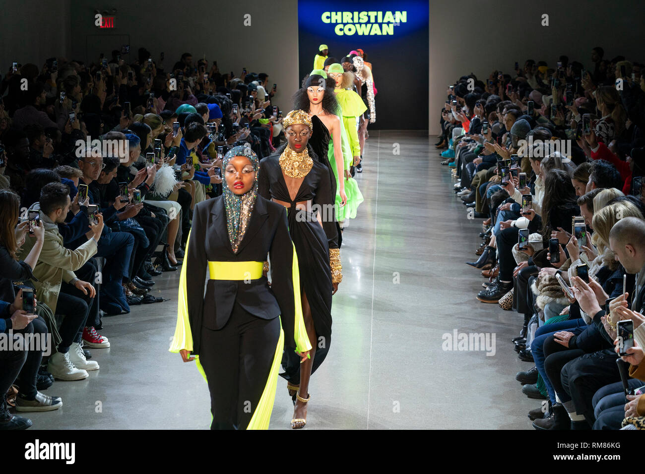 New York, United States. 12th Feb, 2019. Model walks runway for ...