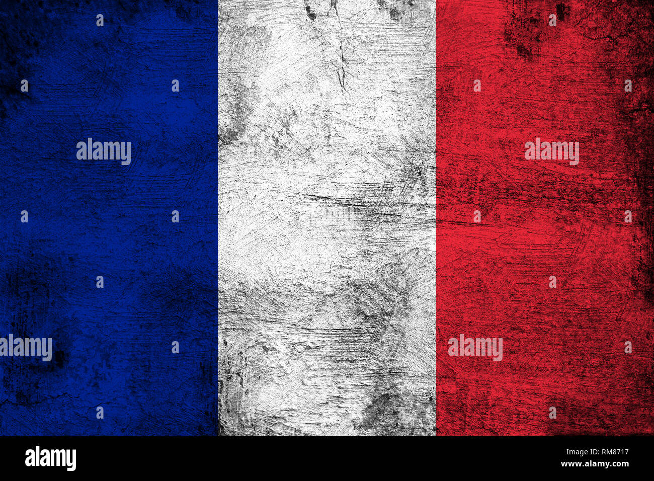 Illustration old dirty france flag hi-res stock photography and images ...