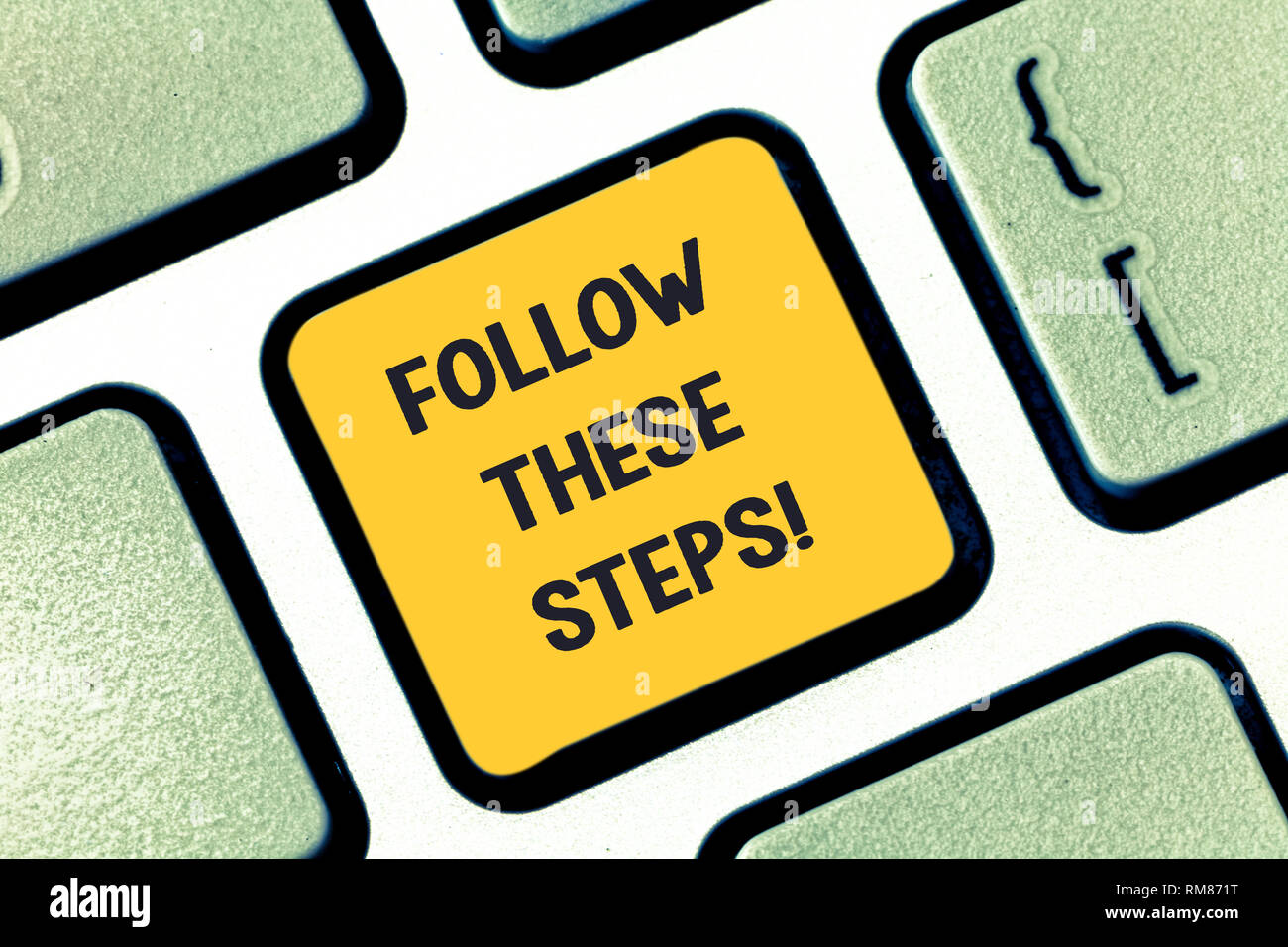 Writing note showing Follow These Steps. Business photo showcasing go ... Writing note showing Follow These Steps. Business photo showcasing go ...