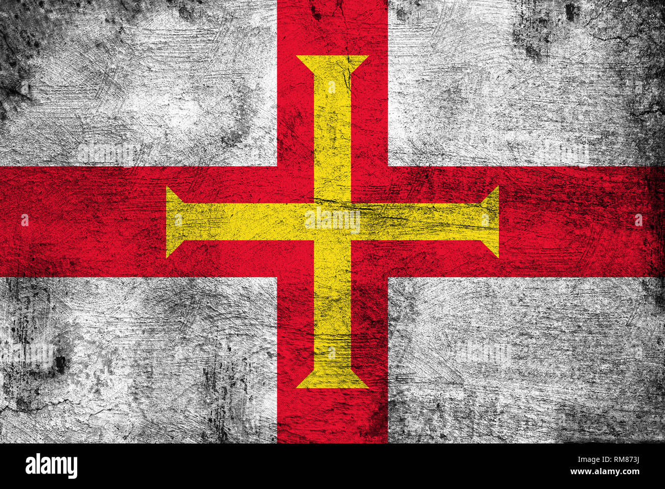 Guernsey grunge and dirty flag illustration. Perfect for background or ...