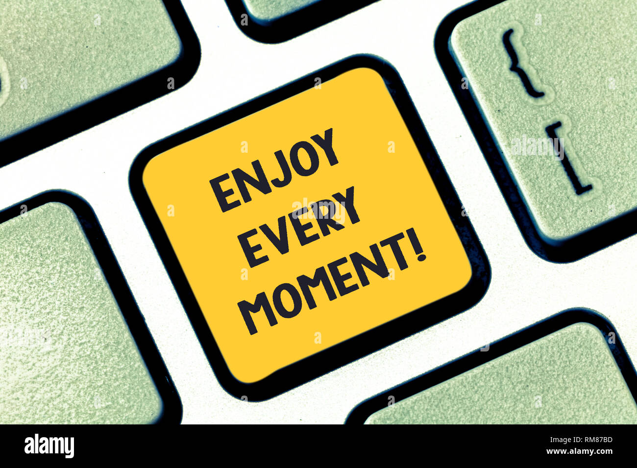 Writing note showing Enjoy Every Moment. Business photo showcasing ...