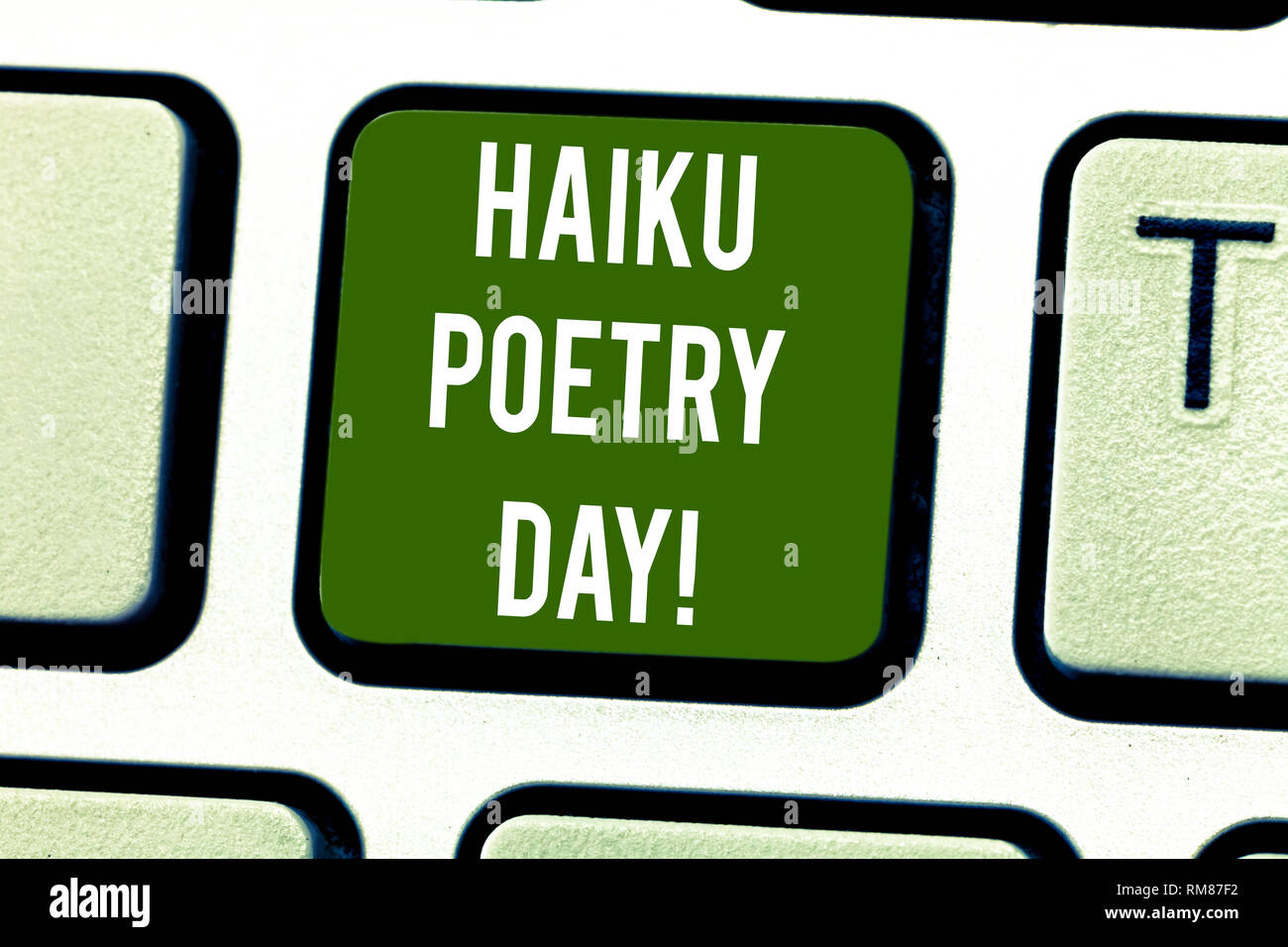 Handwriting text writing Haiku Poetry Day. Concept meaning traditional ...