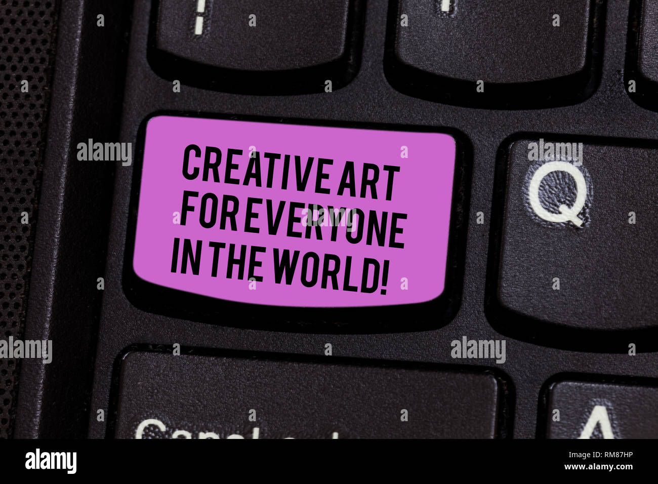 Writing note showing Creative Art For Everyone In The World. Business ...