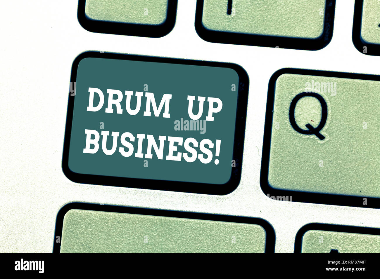 Writing note showing Drum Up Business. Business photo showcasing ...
