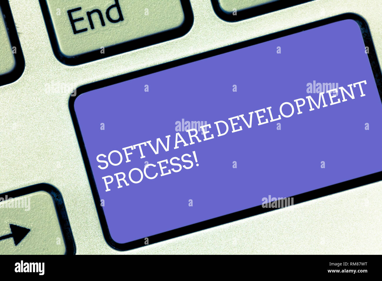 Conceptual hand writing showing Software Development Process. Business ...