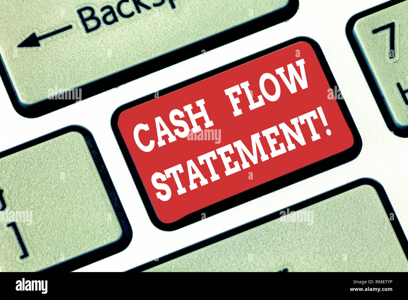 Conceptual hand writing showing Cash Flow Statement. Business photo ...