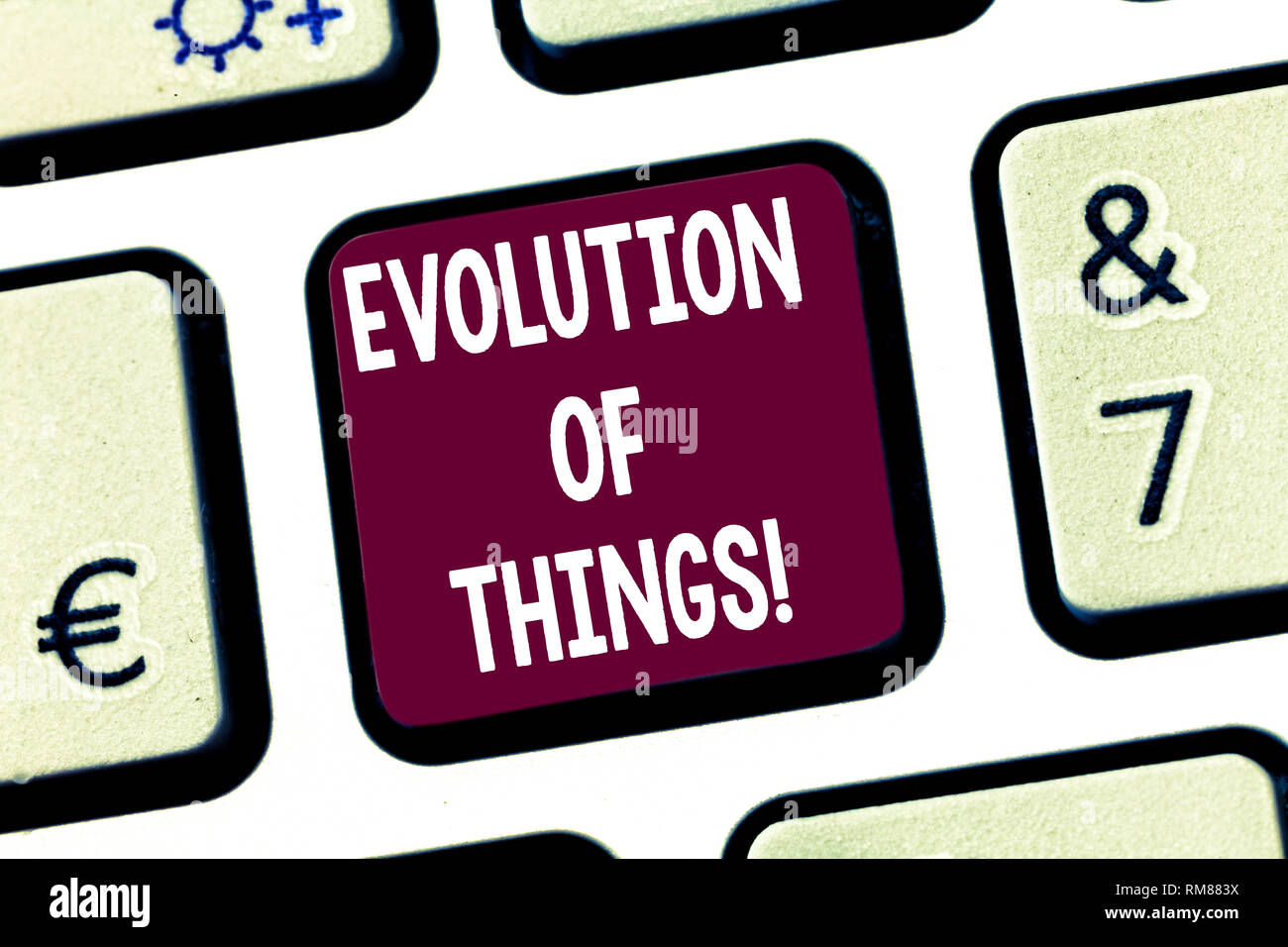 Text sign showing Evolution Of Things. Conceptual photo process gradual ...
