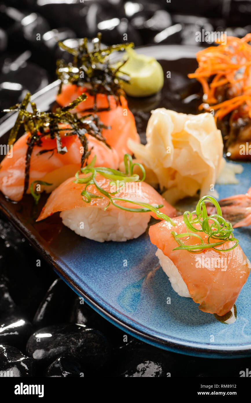 Nigiri sushi set Stock Photo - Alamy