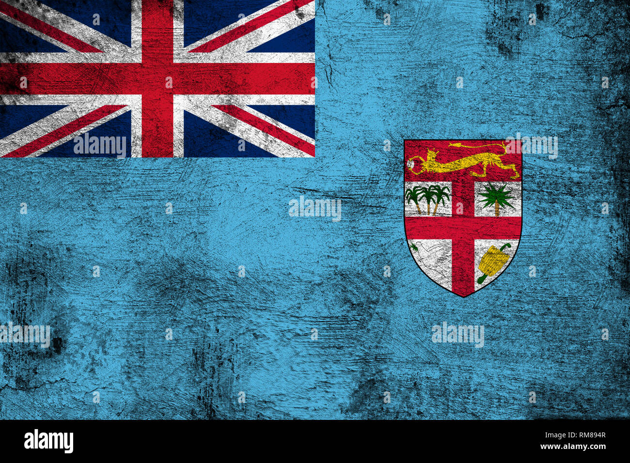 Fiji grunge and dirty flag illustration. Perfect for background or ...