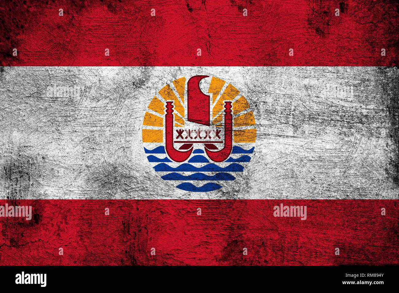 French Polynesia grunge and dirty flag illustration. Perfect for ...