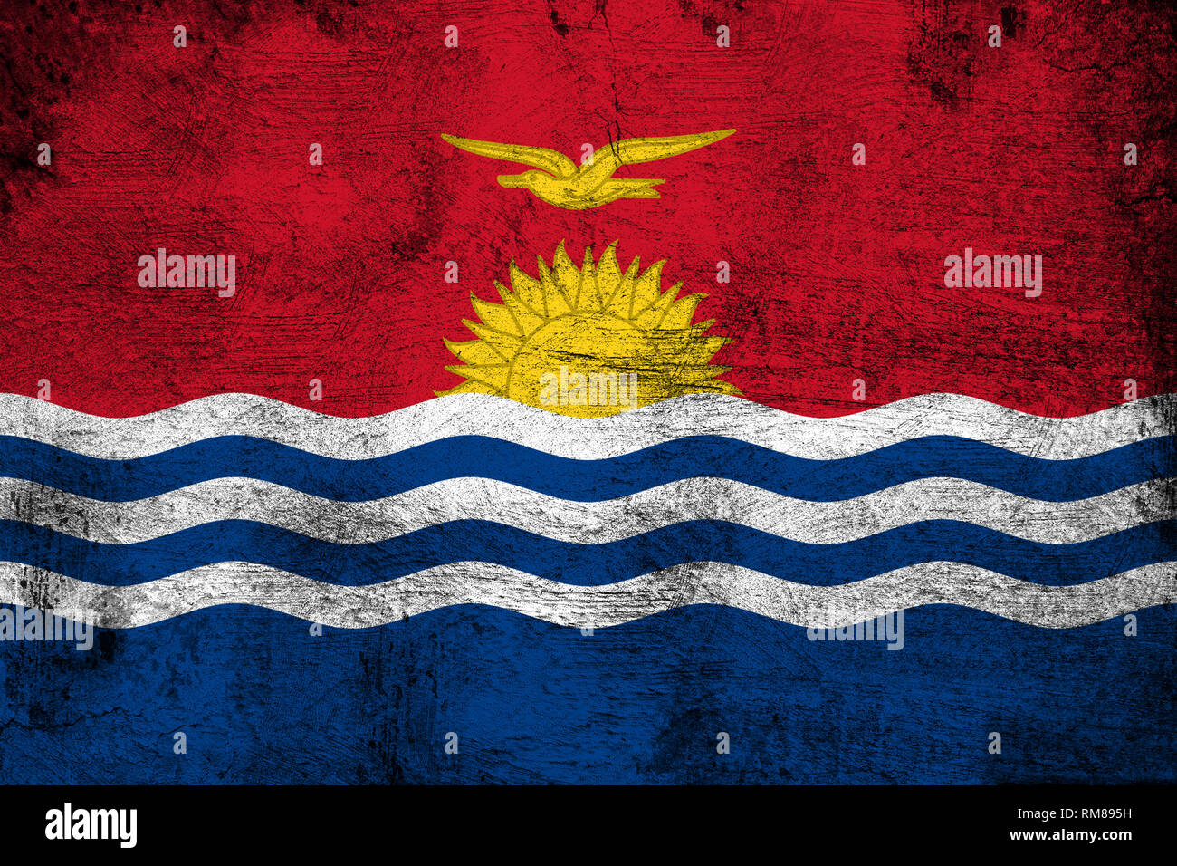 Kiribati grunge and dirty flag illustration. Perfect for background or ...