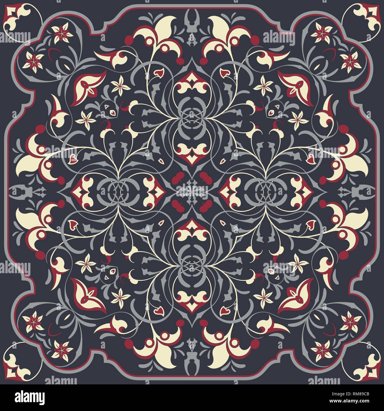 Red arabesques Stock Vector Images - Alamy