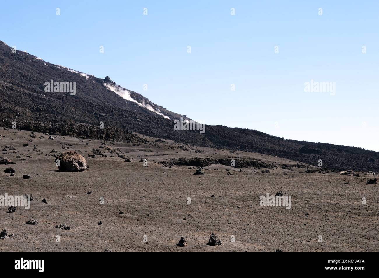 lunar landscape on the volcano Etna, Sicily, Italy Stock Photo - Alamy