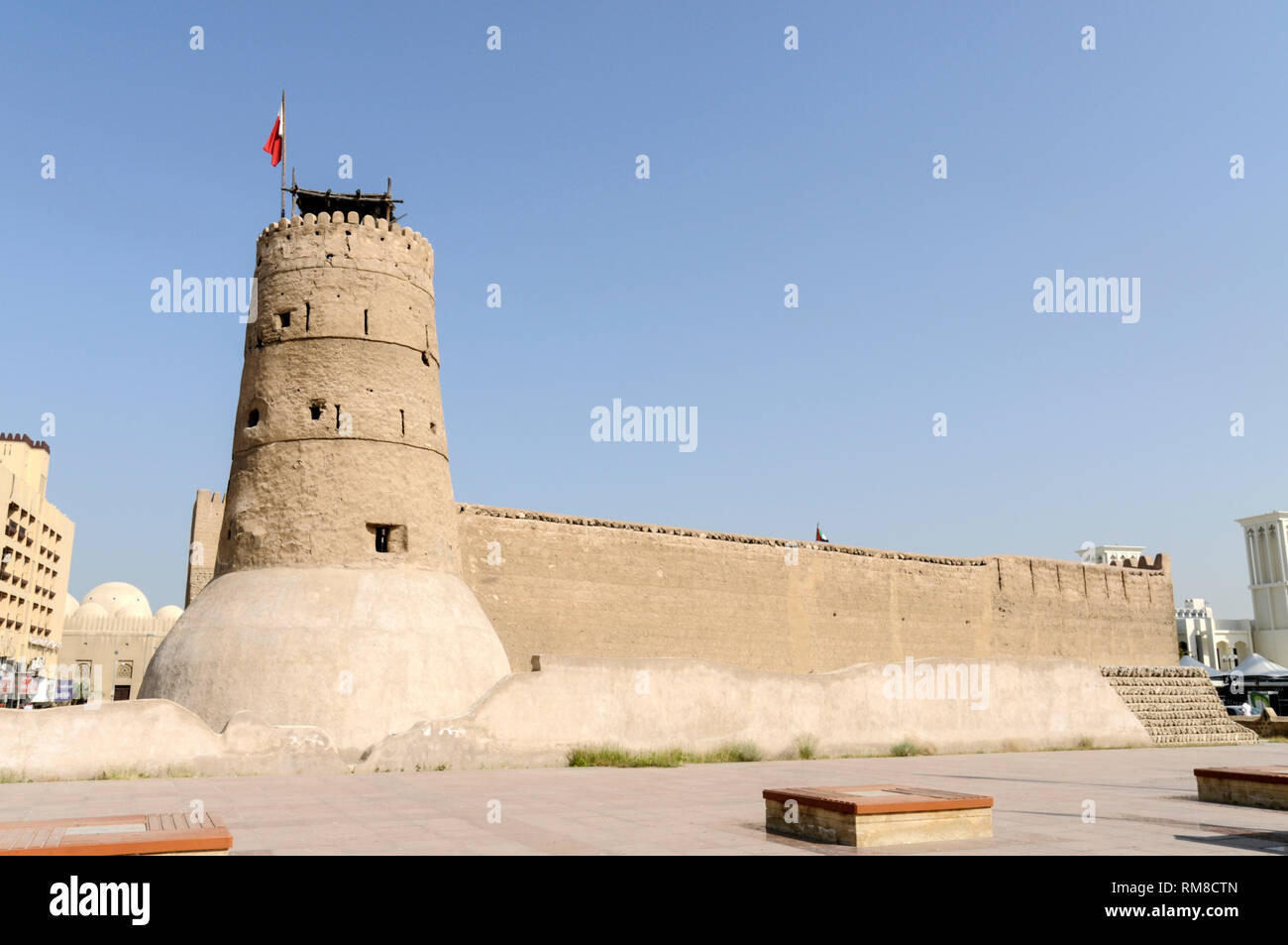 the Dubai Museum and Al Fahidi Fort in Dubai in the United Arab ...