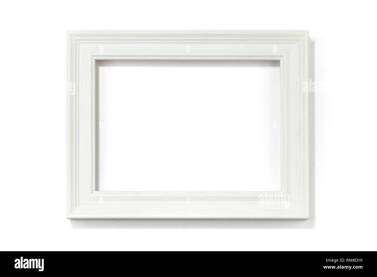 Empty white picture frame on white background Stock Photo - Alamy