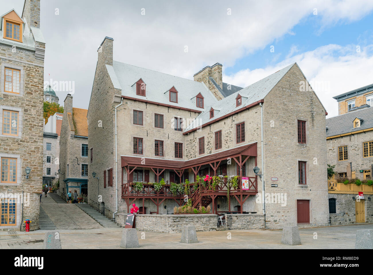 Quebec, OCT 1: Afternoon view of the beautiful Breakneck Steps area on ...