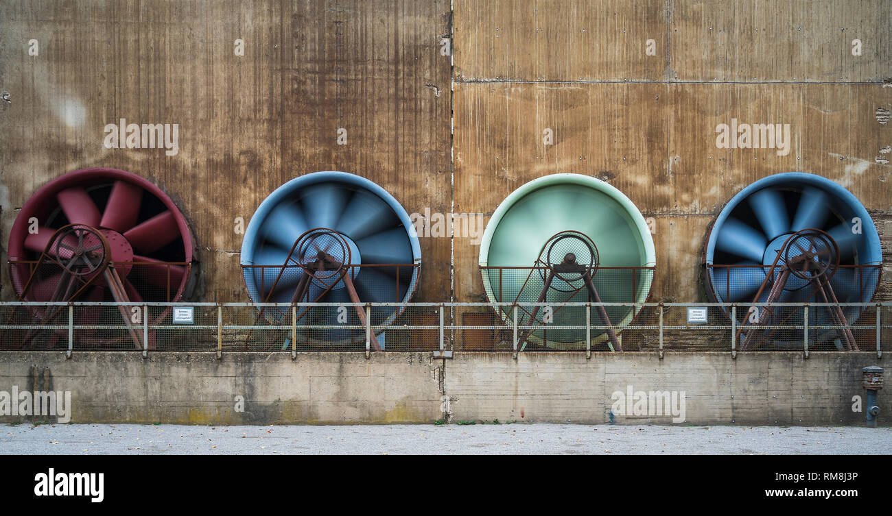 cooling fans in a steel production facility Stock Photo - Alamy