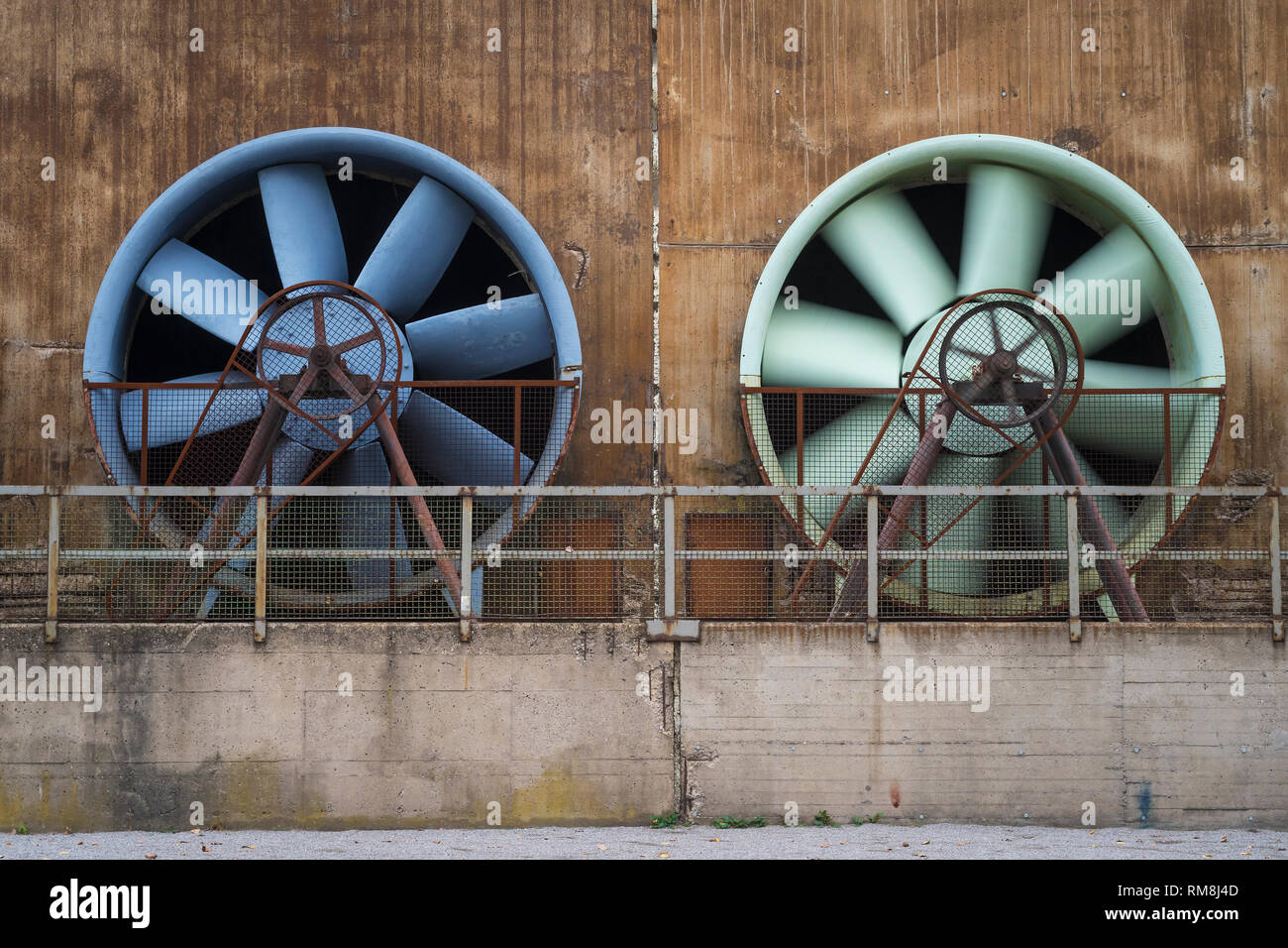 cooling fans in a steel production facility Stock Photo - Alamy