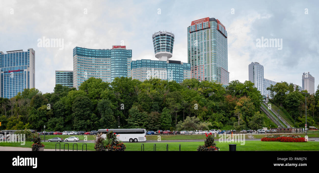 Niagara Falls, OCT 1: Exterior view of the Marriott Niagara Falls Hotel ...