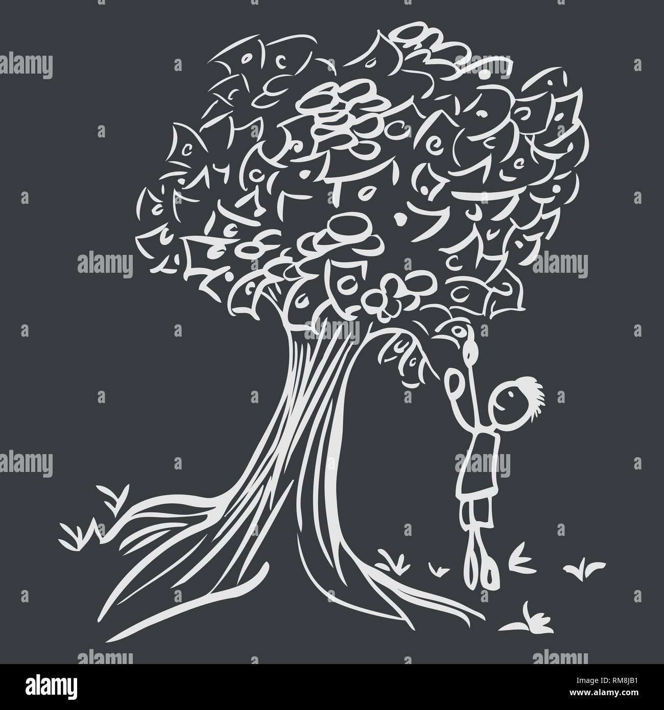 Financial freedom money income Stock Vector Images - Alamy