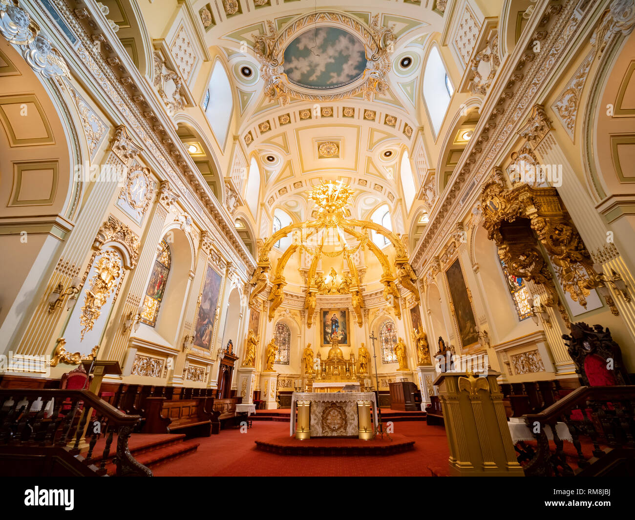 Quebec, OCT 1: Interior view of the famous Fairmont Le Château ...