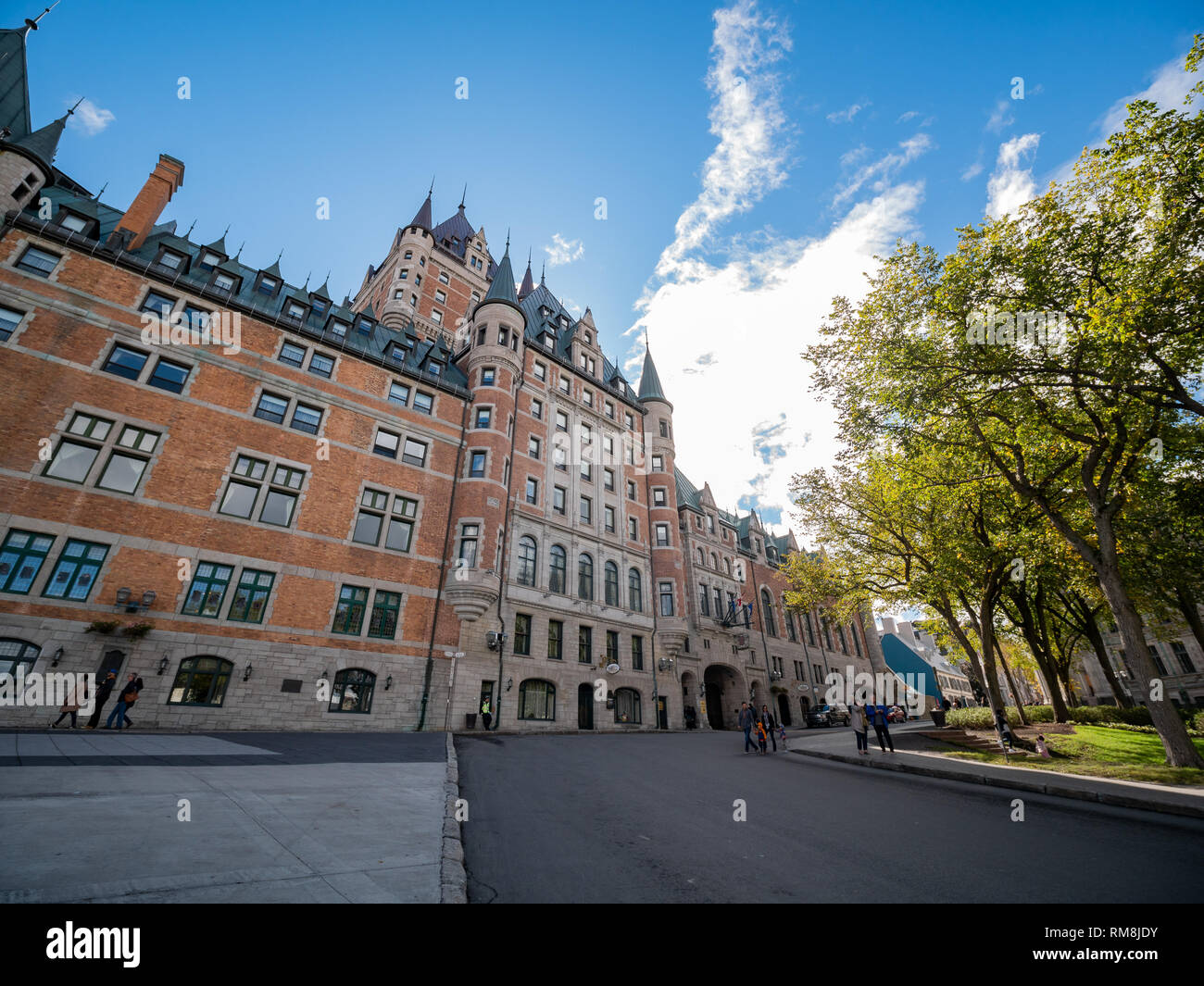 Quebec, OCT 1: Exterior view of the famous Fairmont Le Château ...