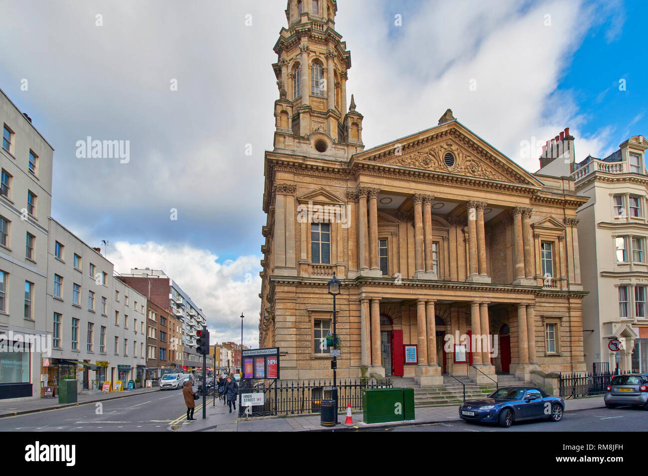 LONDON THE METHODIST CHURCH IN HINDE STREET Stock Photo - Alamy