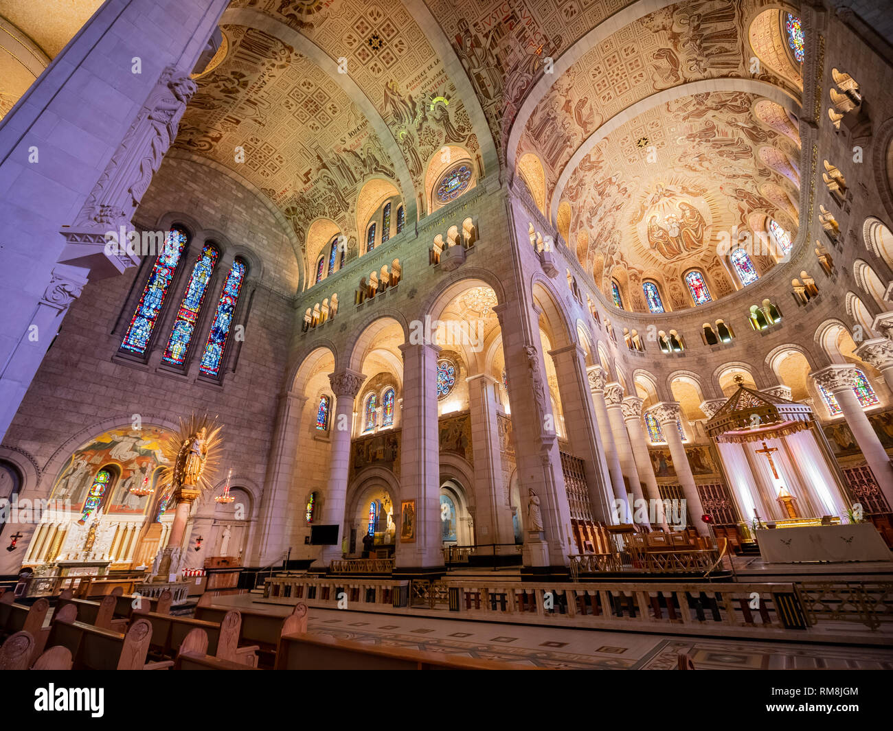 Quebec, OCT 1: Interior view of the Basilica of Sainte-Anne-de-Beaupre ...