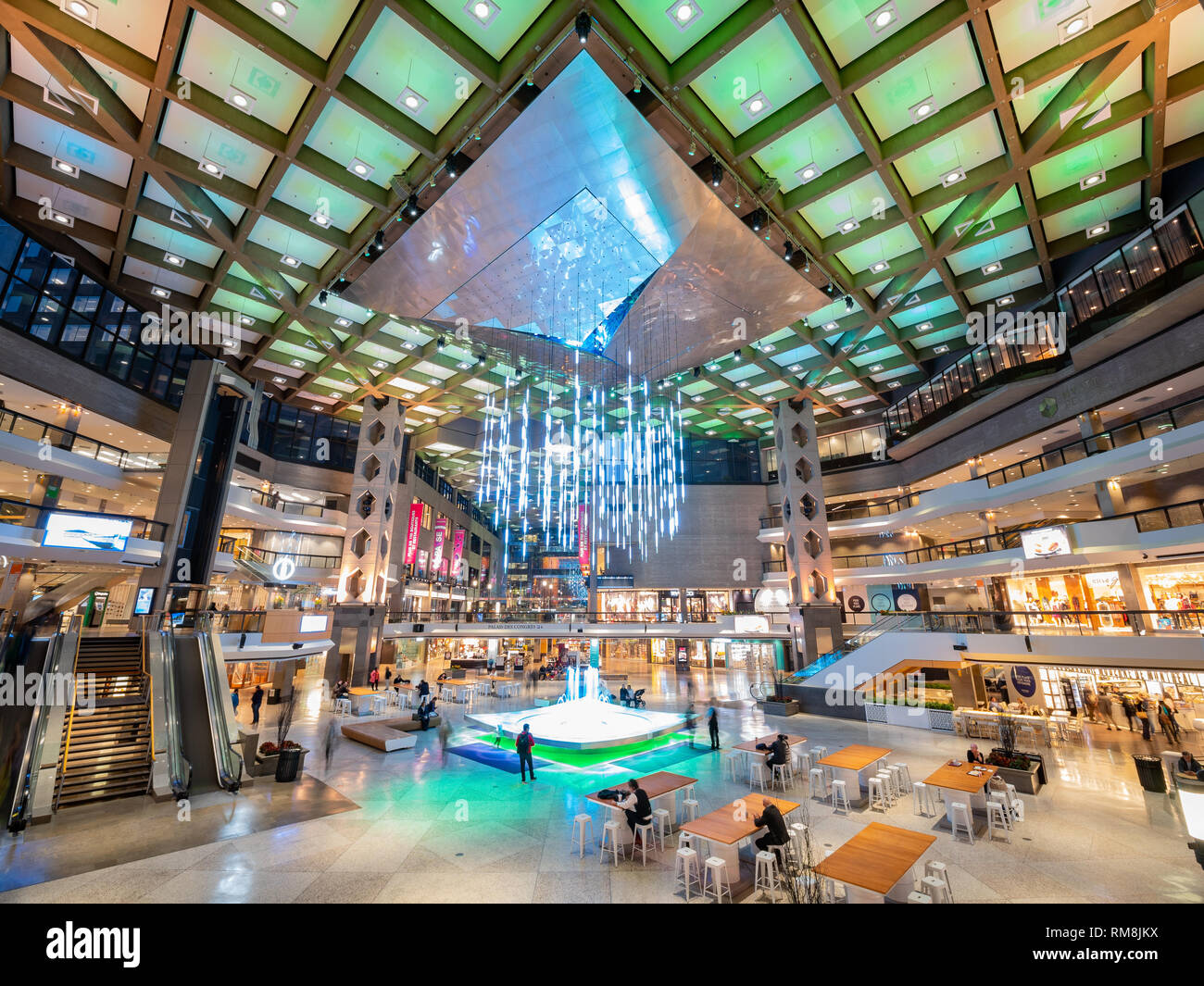 Quebec, OCT 2: Interior view of a shopping mall on OCT 2, 2018 at ...
