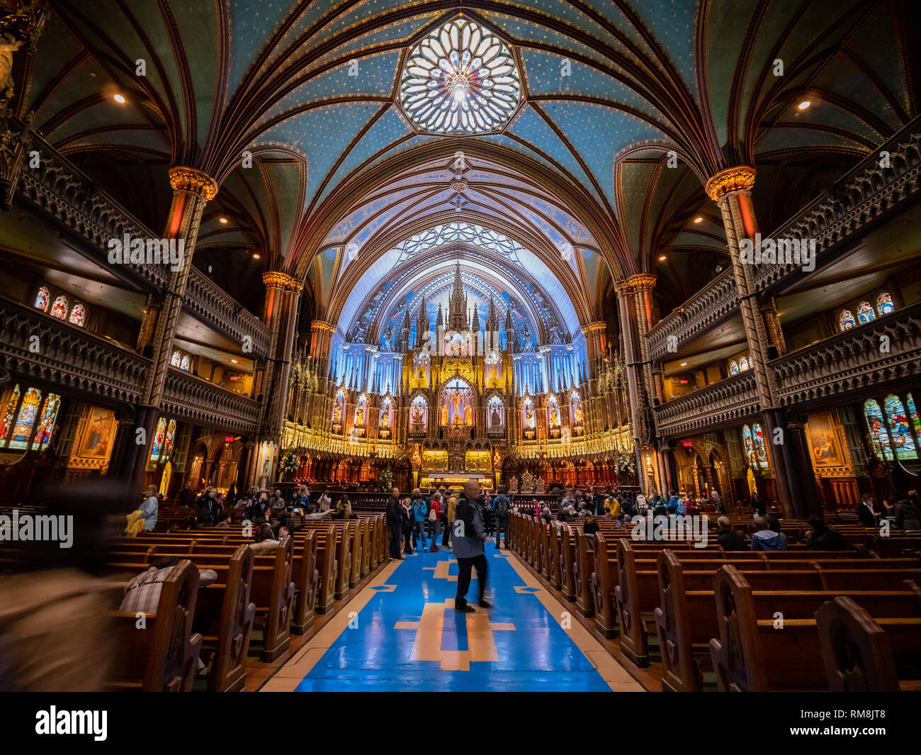 Quebec, OCT 2: Basilique Notre-dame De Montreal on OCT 2, 2018 at ...