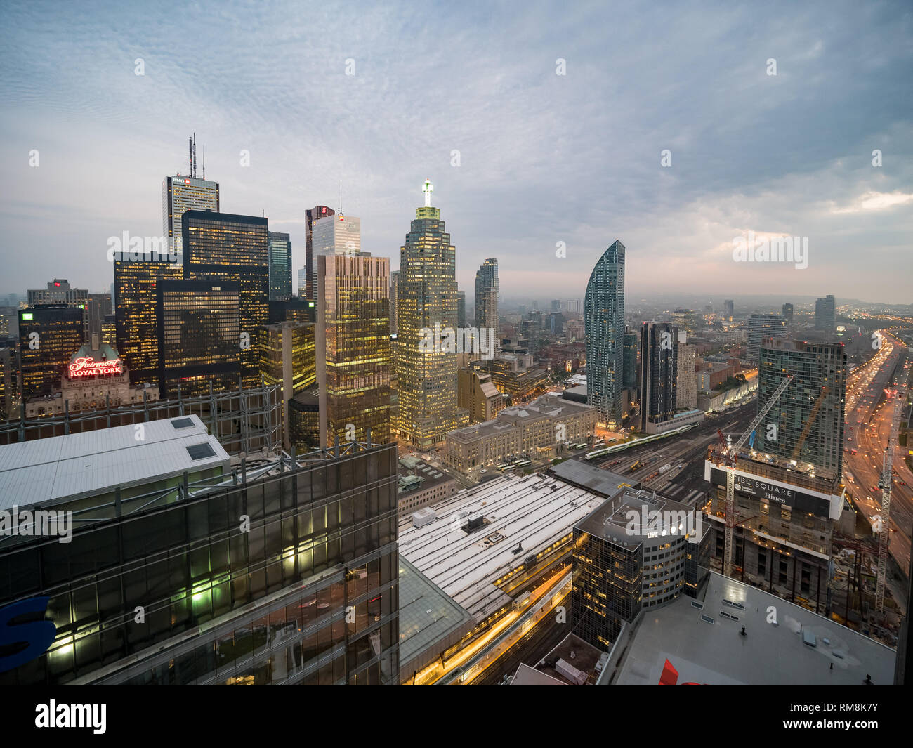 Aerial morning view of the Toronto downtown, Canada Stock Photo - Alamy