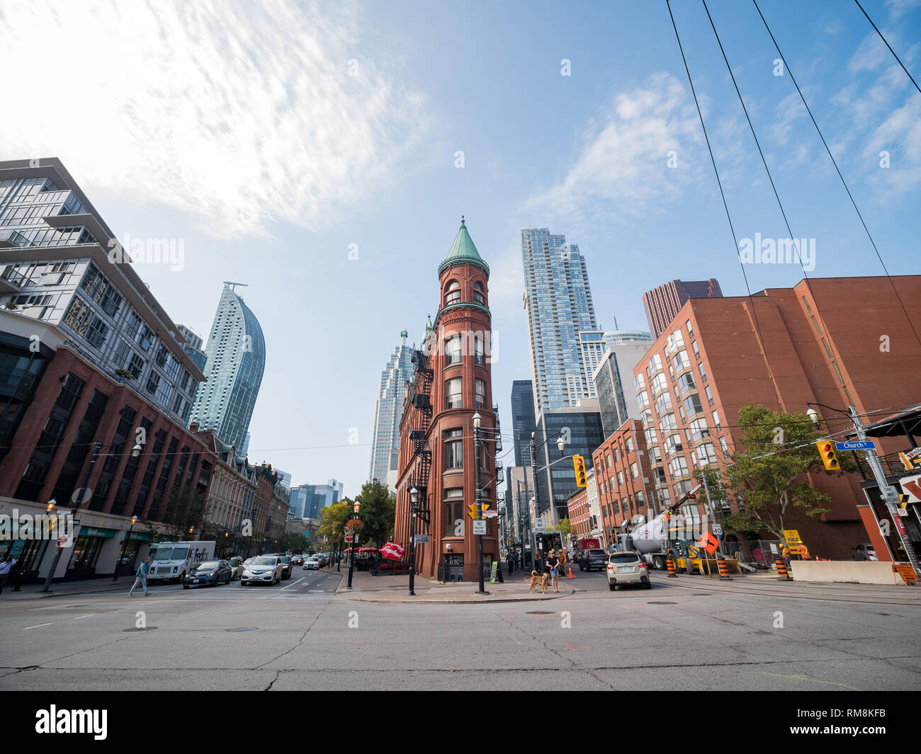 Toronto, OCT 8: Exterior view of the famous Gooderham Building on OCT 8 ...