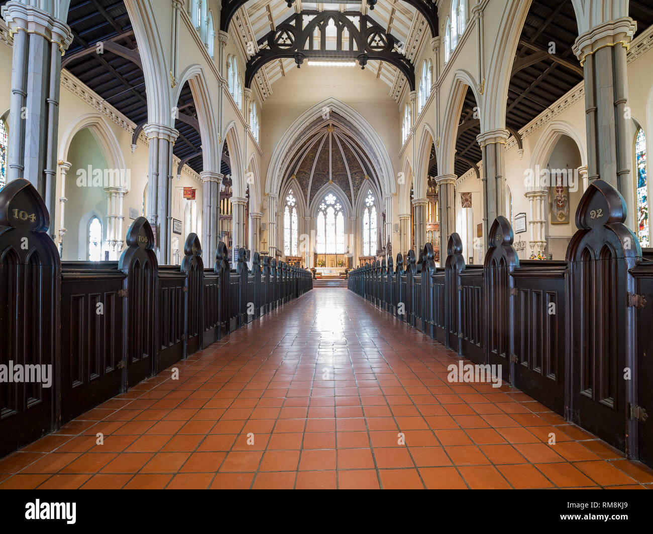 Interior view of the famous Cathedral Church of St. James at Toronto ...