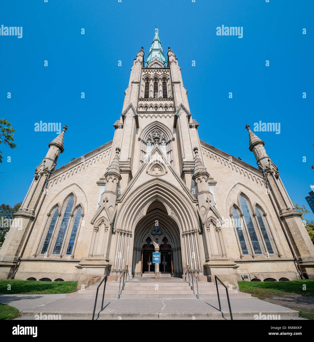 Toronto, OCT 8: Exterior view of the famous Cathedral Church of St ...