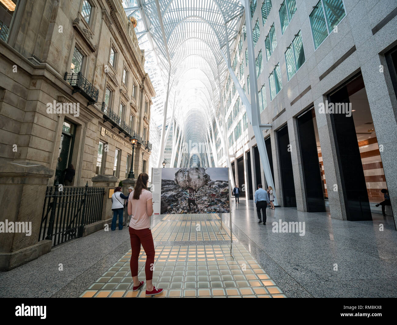 Toronto, OCT 8: Interior view of the famous Hockey Hall of Fame ...