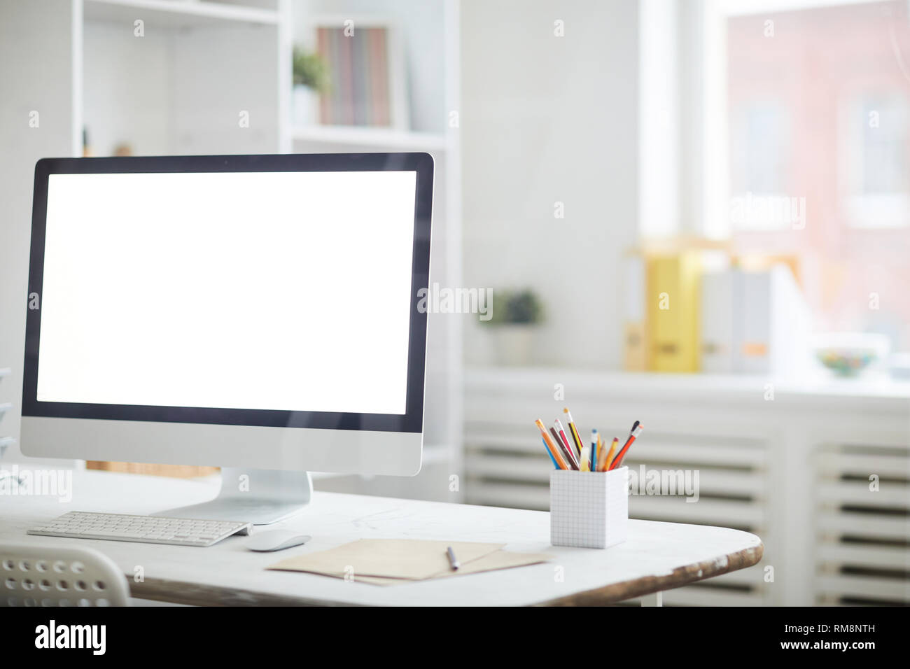 Office Workplace Background Stock Photo - Alamy