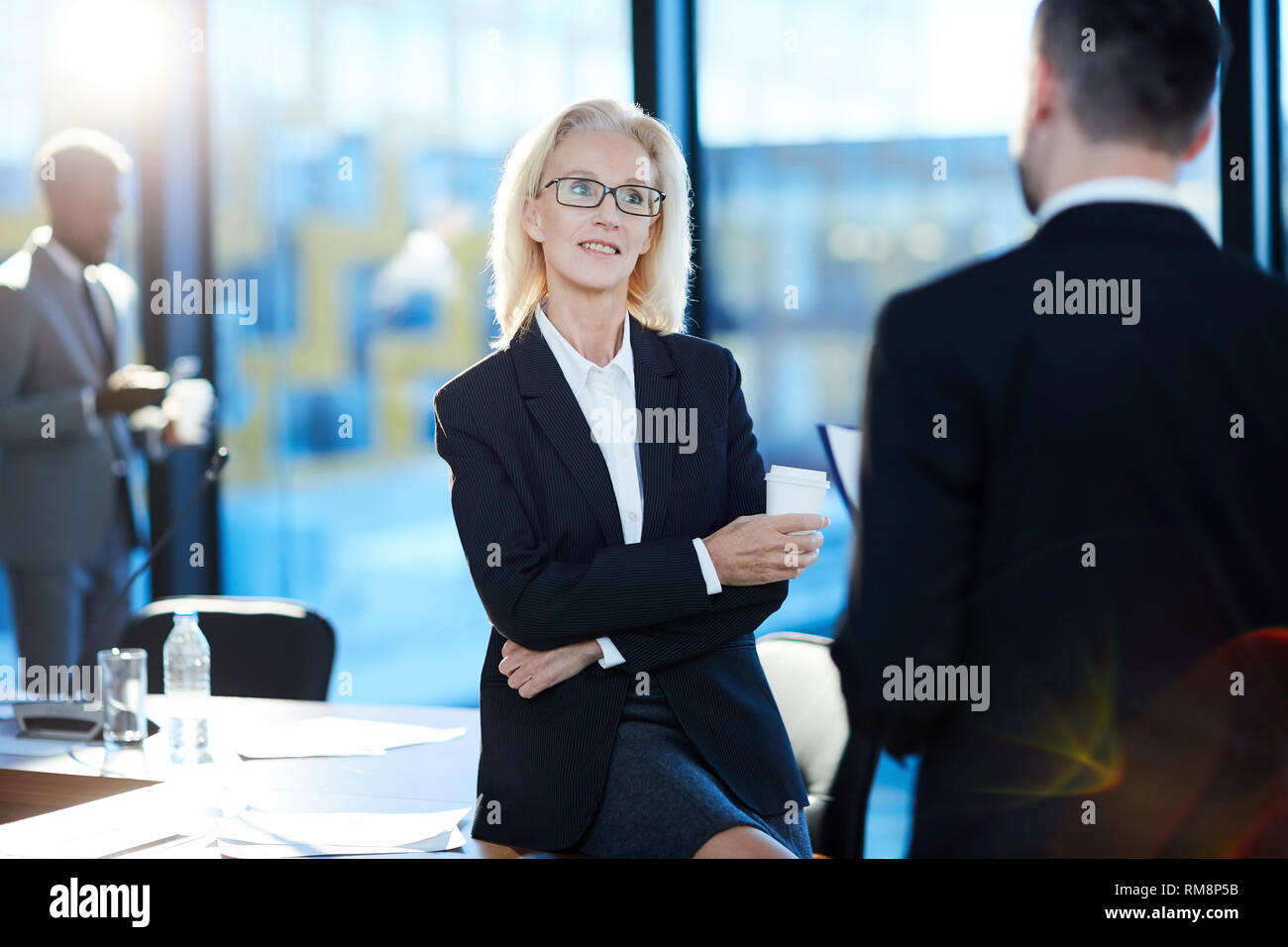 Discussion of working points Stock Photo - Alamy