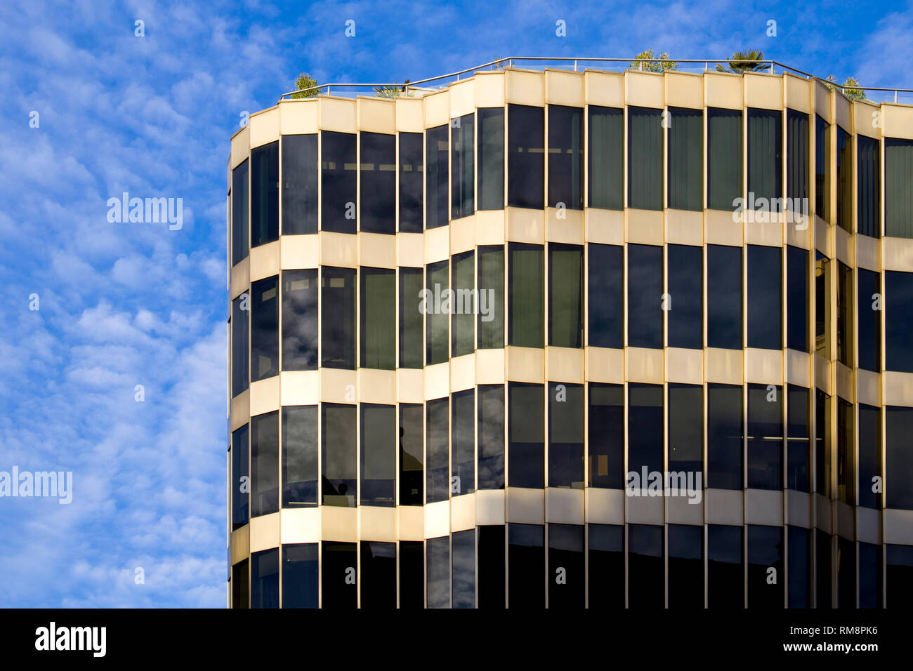 Modern building with curving facade Stock Photo - Alamy