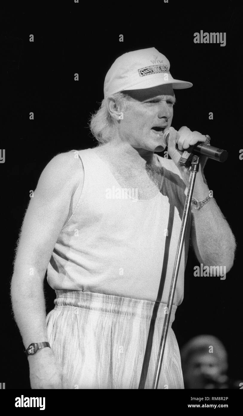 Singer Mike Love of the Beach Boys is shown performing on stage during ...