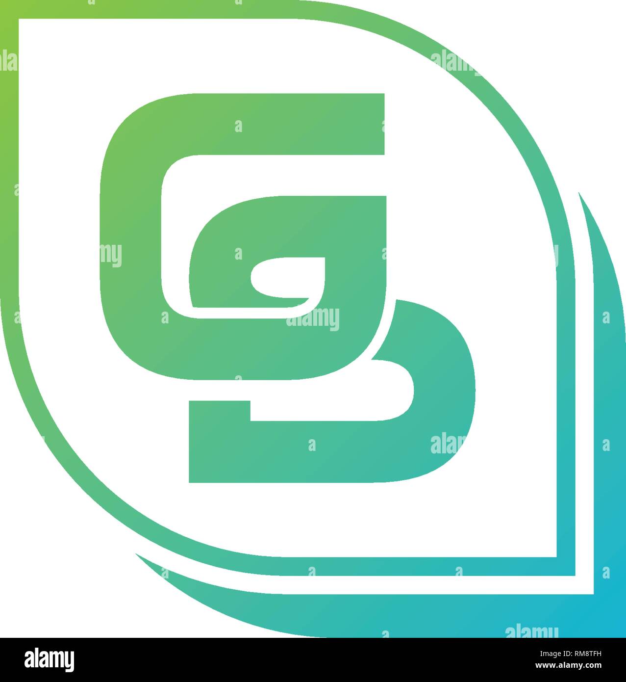 letter GS initial logo template vector illustration icon element ...
